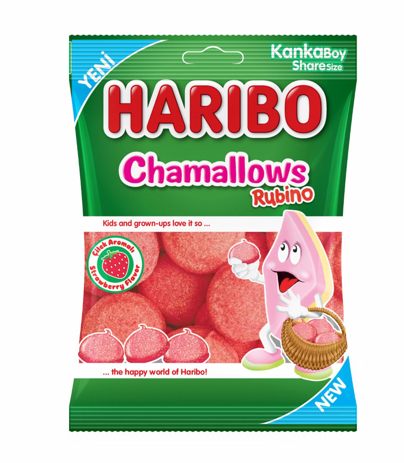 Haribo Rubino Strawberry Flavored Marshmallow 70 G