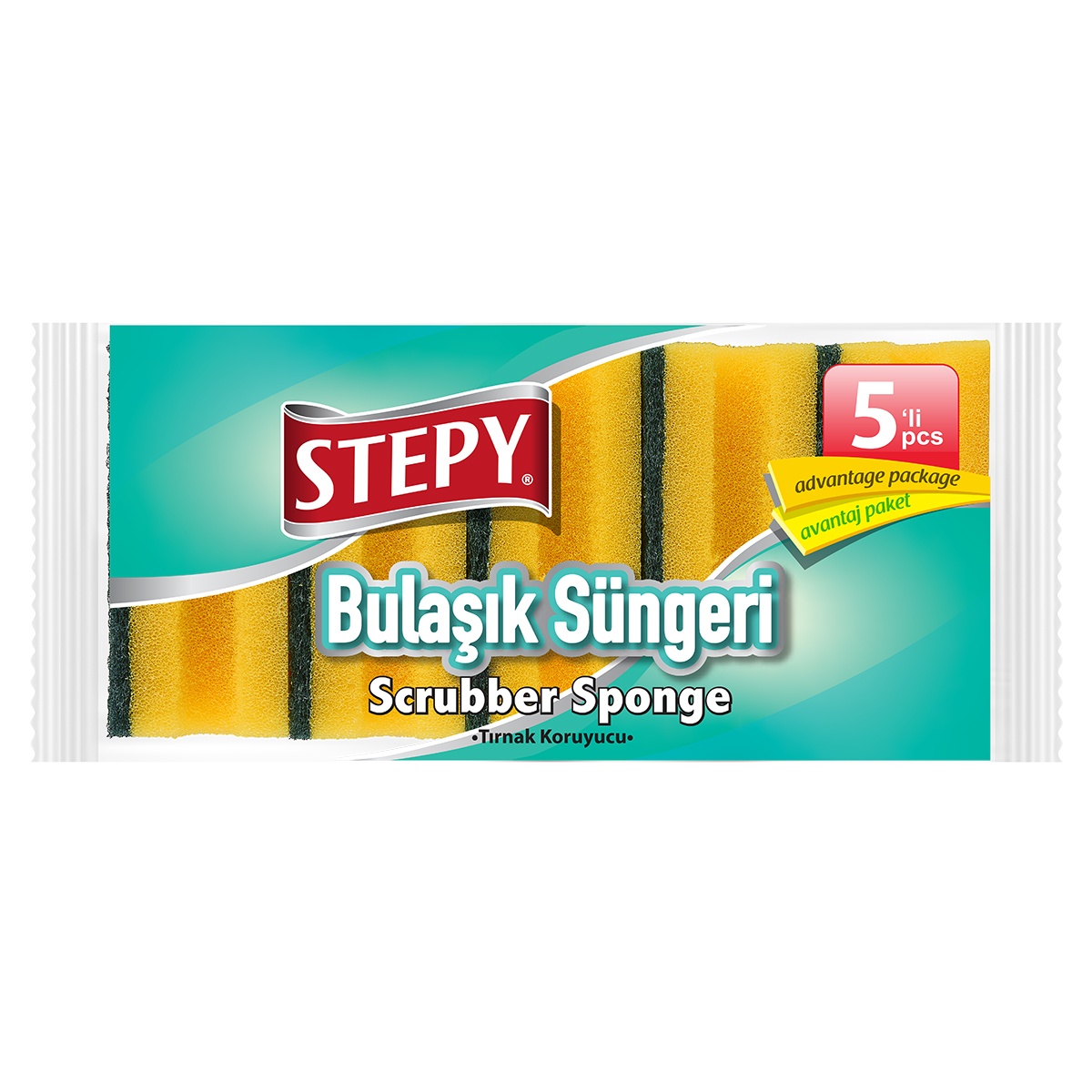 Stepy Corrugated Dish Sponge 5 pcs