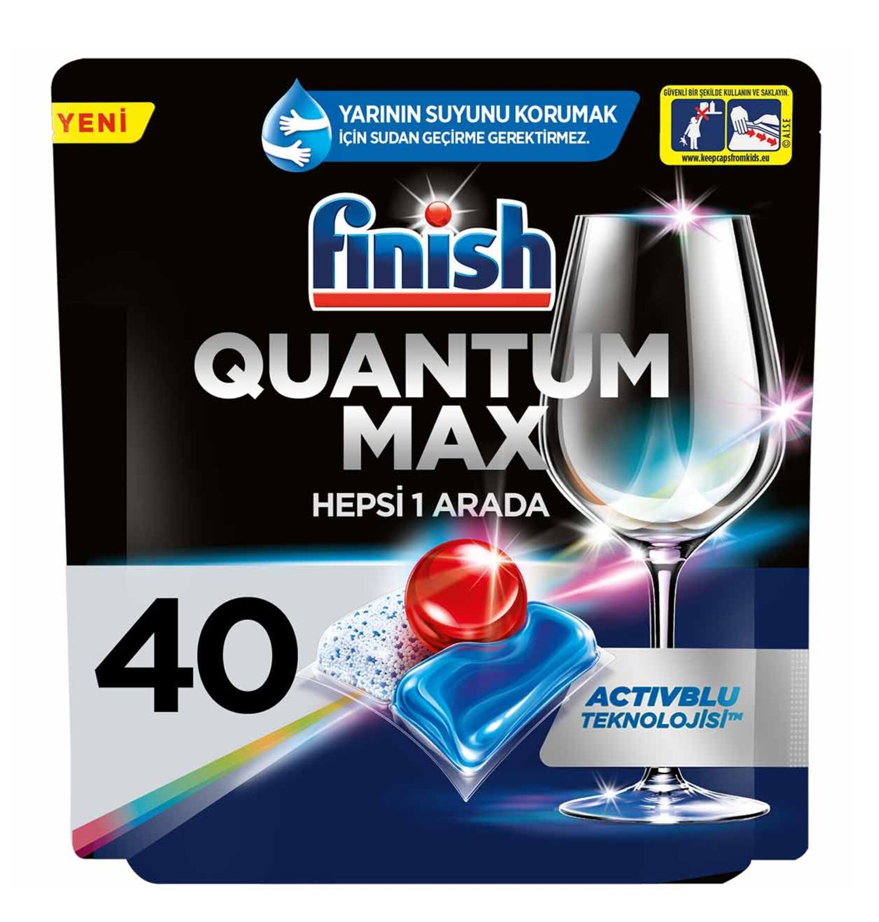 Finish Quantum Max Dishwasher Detergent 40 Capsules