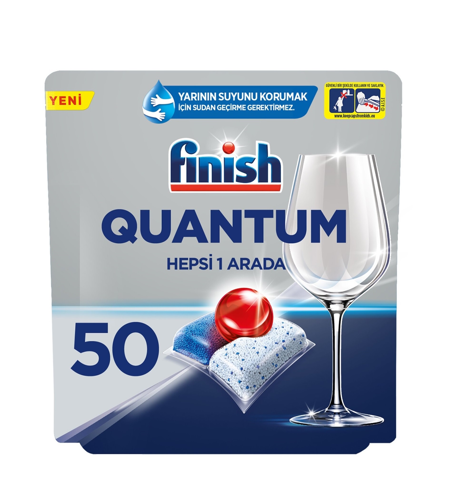 Finish Quantum Dishwasher Detergent Tablet 50 Capsules