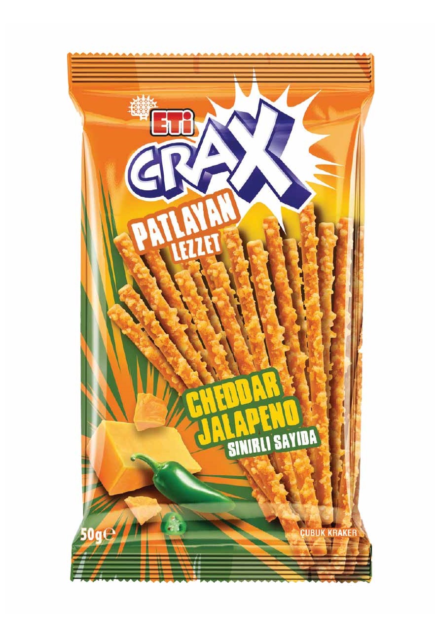 Eti Crax Cheddar Jalapeno Cracker 50G