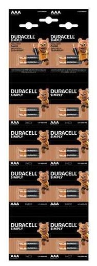 Duracell Aaa Color Chart Thin Pen Battery